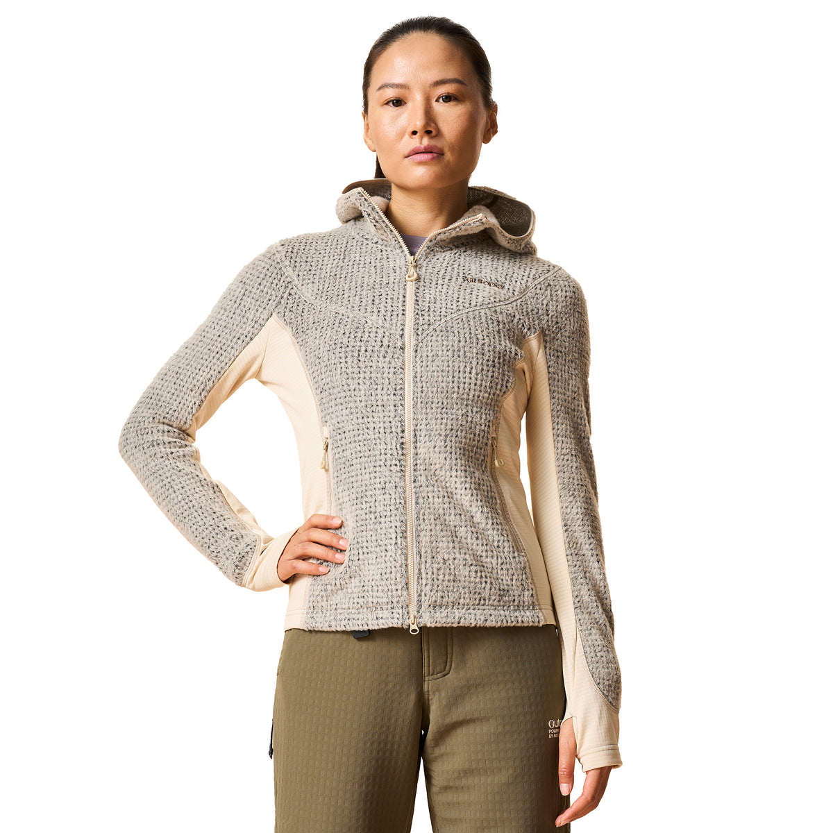 Women's Wool Loft Merino Blend Hooded Fleece Jacket - Outopia